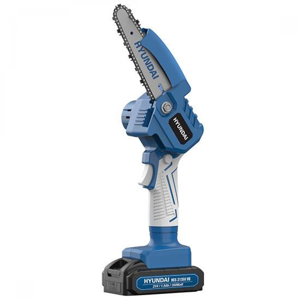 Αλυσοπρίονο κλαδέματος επαναφορτιζόμενο HYUNDAI HCS 21350VB 21V / 350W με λάμα 6" / 15cm - 2 ...